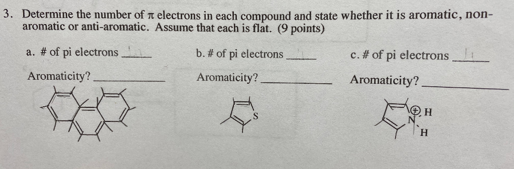 Solved Determine the number of pi electrons in each compound | Chegg.com