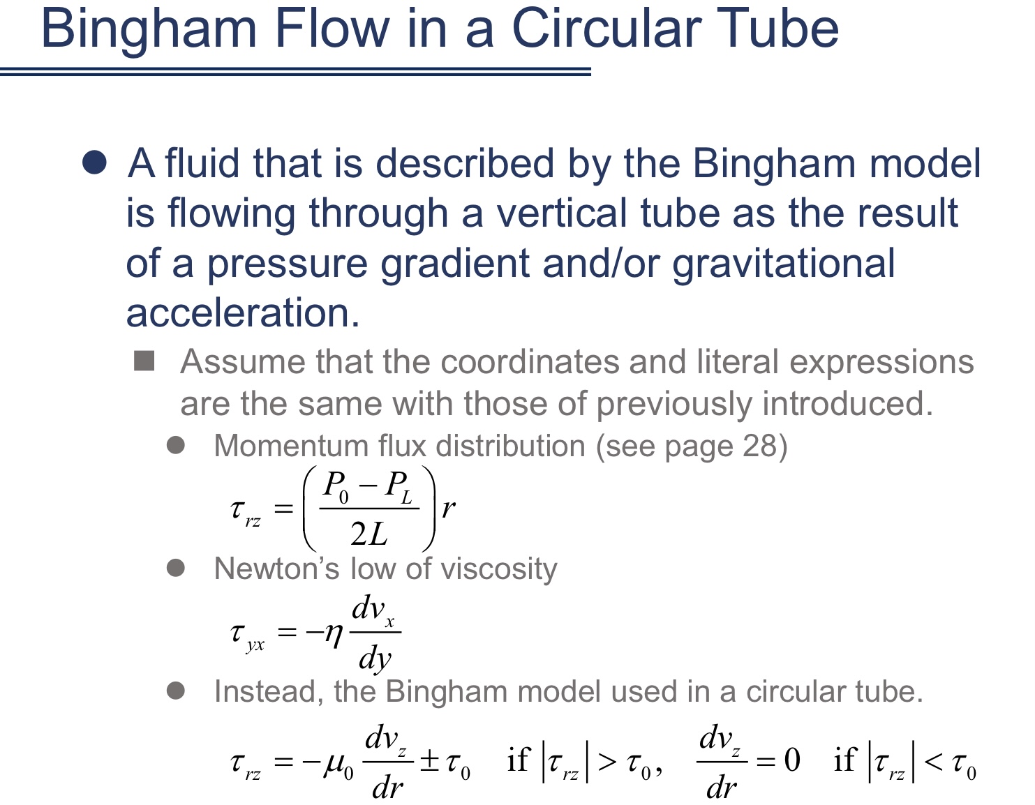 Solved Obtain the flow field equation of Power-law fluid | Chegg.com