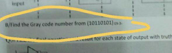 Solved input B/Find the Gray code number from (10110101)x3. | Chegg.com