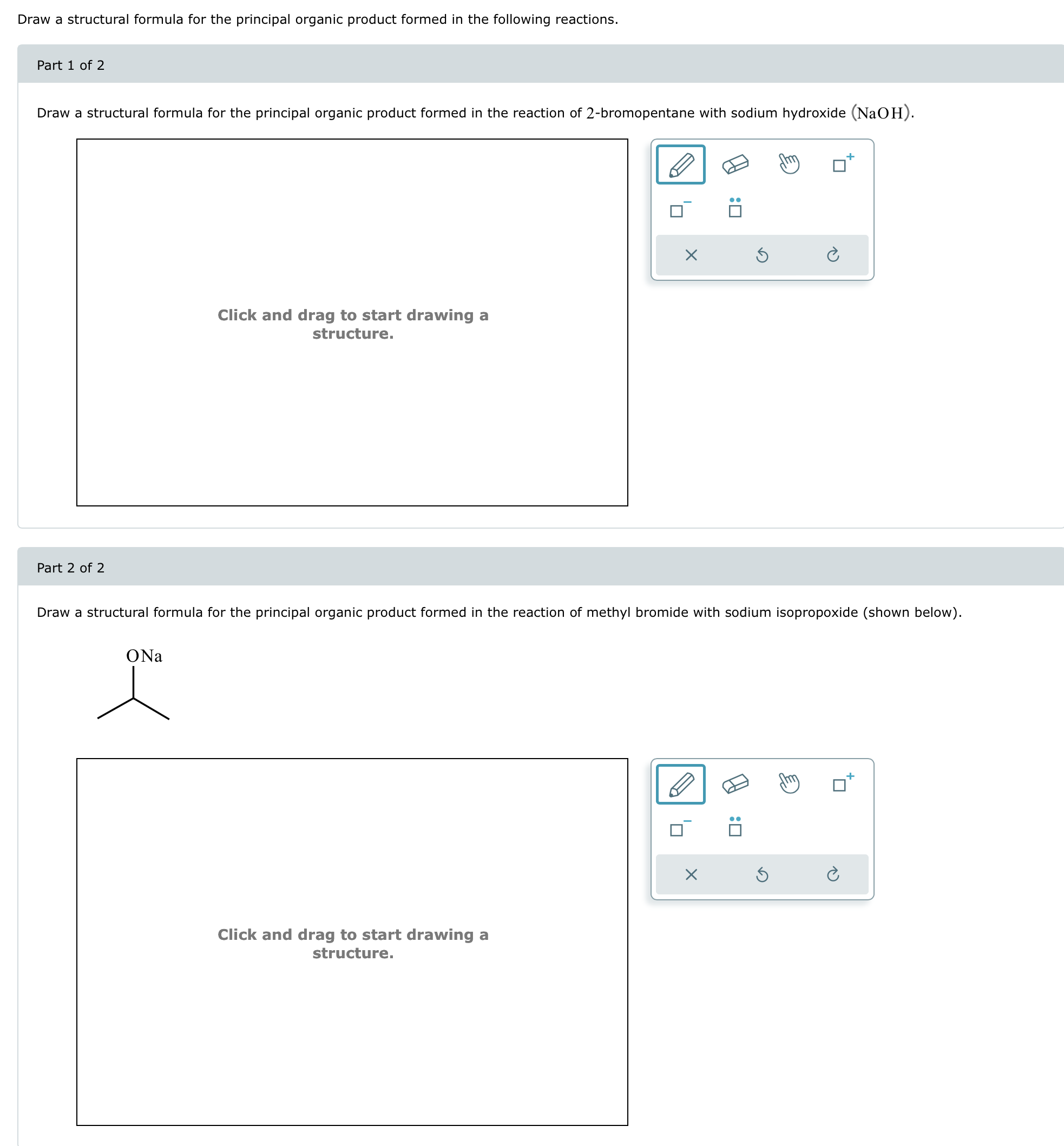 Solved Draw a structural formula for the principal organic | Chegg.com