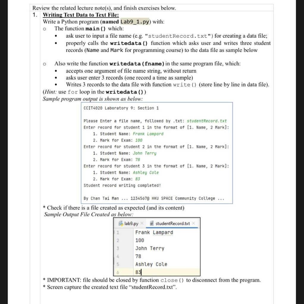Solved Review the related lecture note(s), and finish | Chegg.com