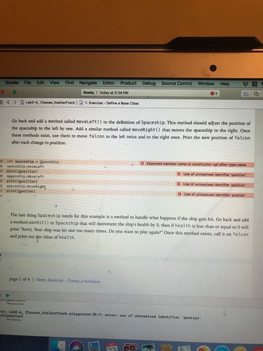 Solved This is done in playgrounds swift language for Apple | Chegg.com
