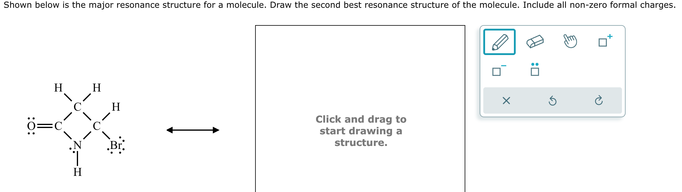 Solved Draw the second best resonance structure of the | Chegg.com