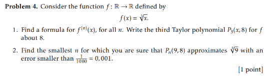 Solved Problem 4. Consider the function f:R->R defined | Chegg.com