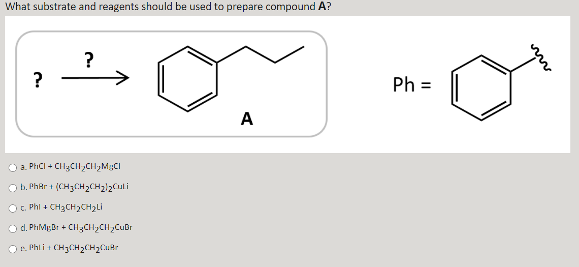 Solved What substrate and reagents should be used to prepare | Chegg.com