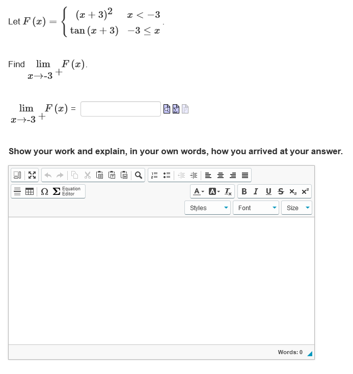 Solved Let F(x)={(x+3)2tan(x+3)x
