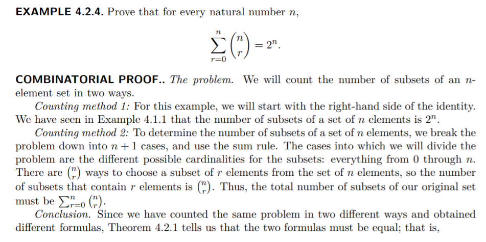 Solved (a) Use combinatorial reasoning to prove that for n | Chegg.com