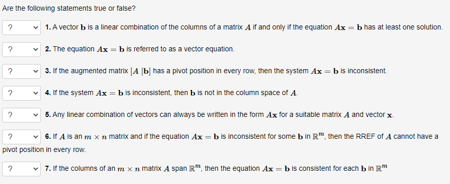 Solved Are the following statements true or false? 1. A | Chegg.com