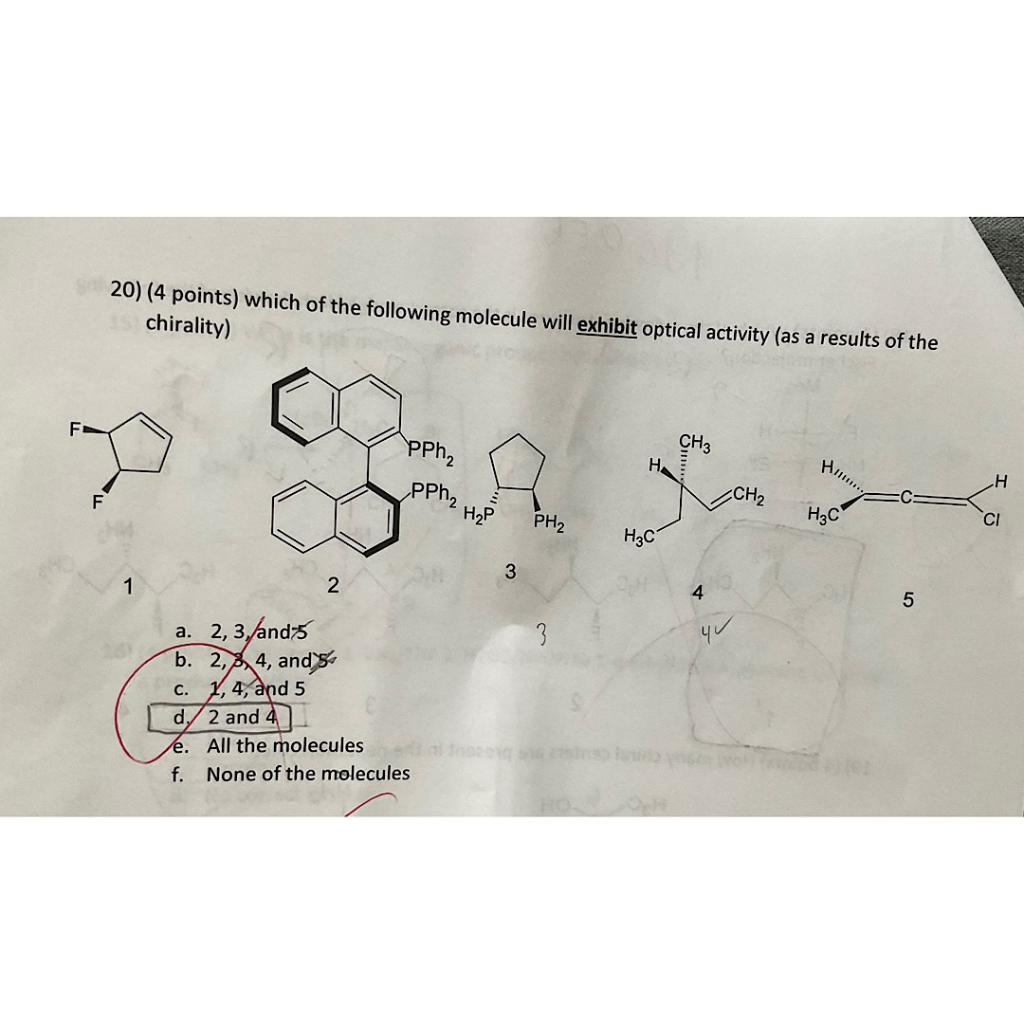 Solved Organic Chemistry: which of the following molecules | Chegg.com