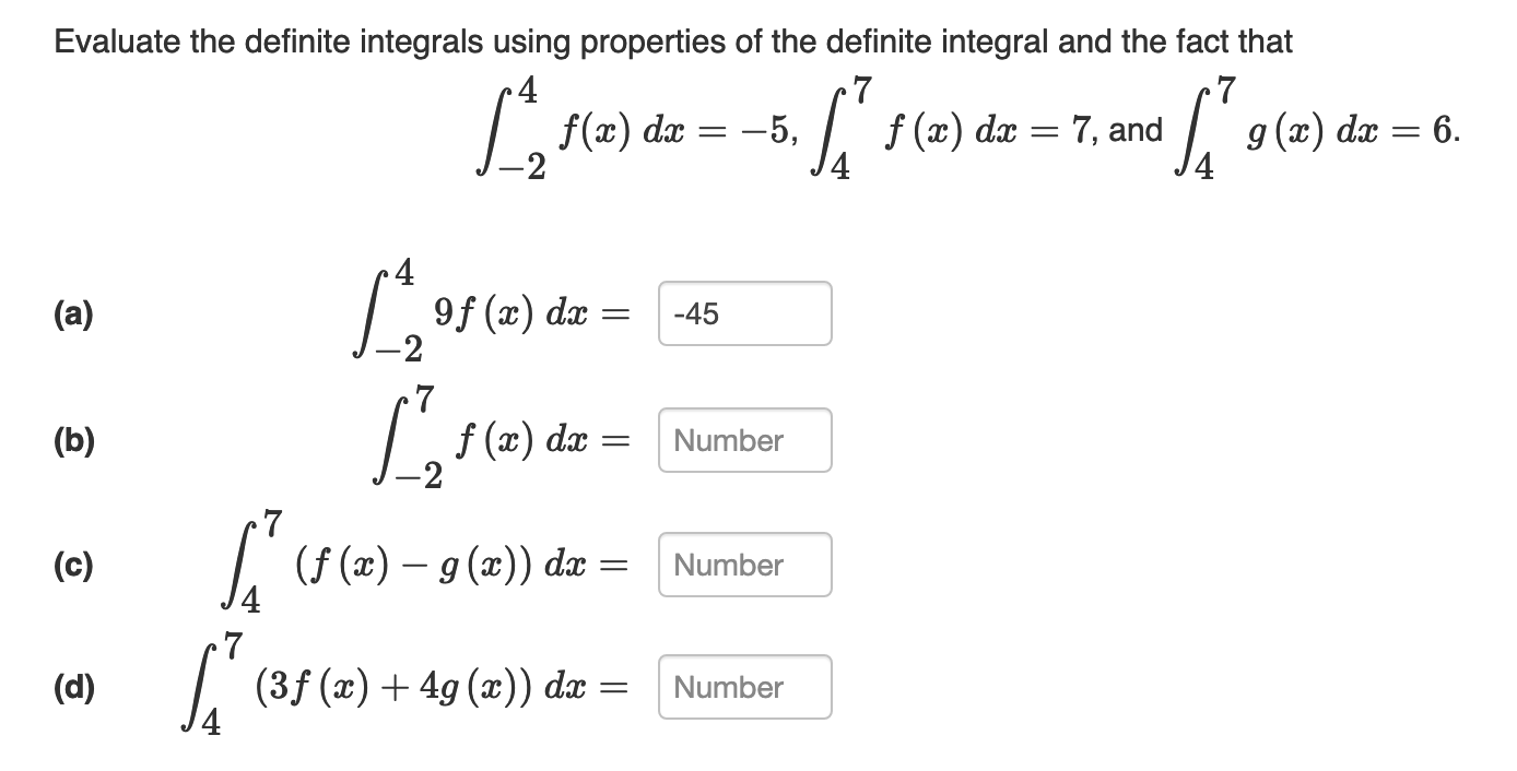 Solved Evaluate the definite integrals using properties of | Chegg.com