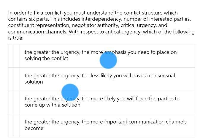 Solved In order to fix a conflict, you must understand the | Chegg.com