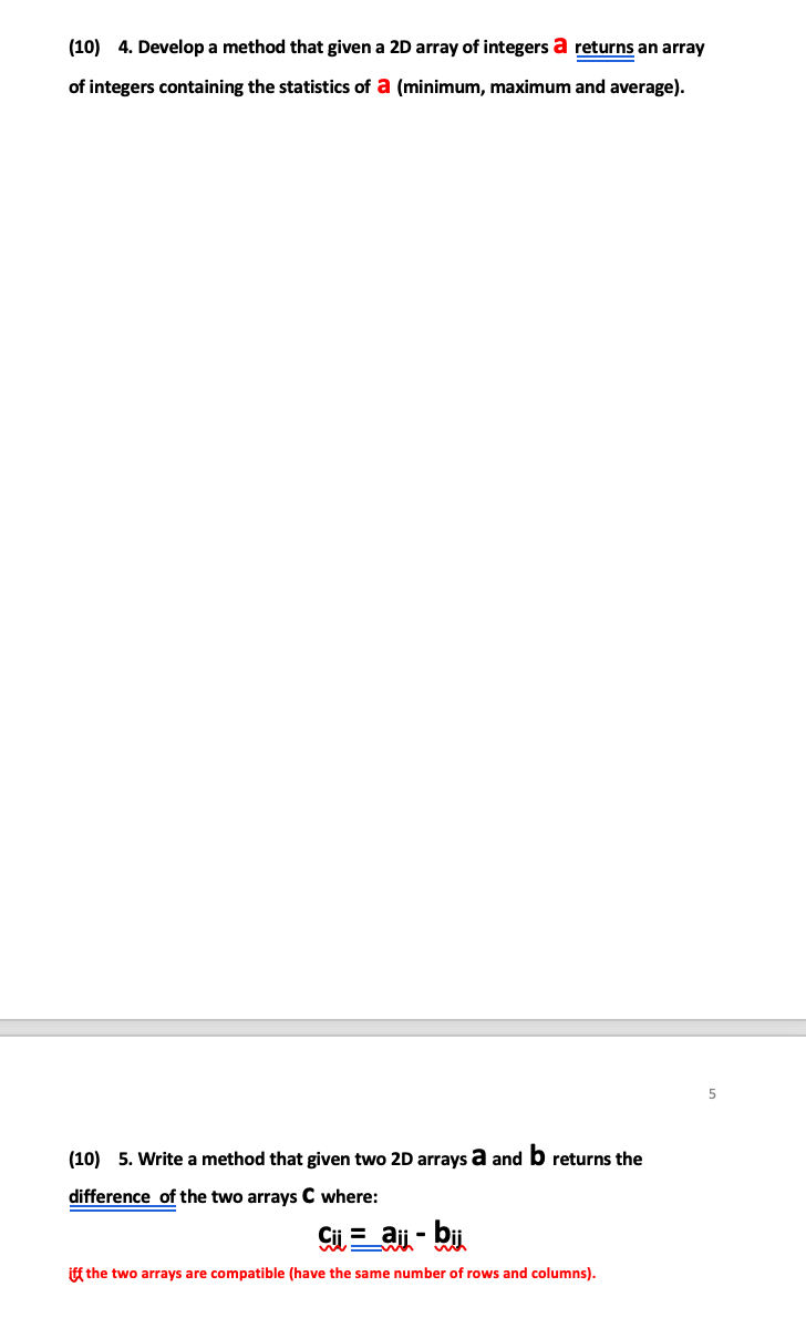 Solved (10) 1. Develop a method that given two integers m | Chegg.com