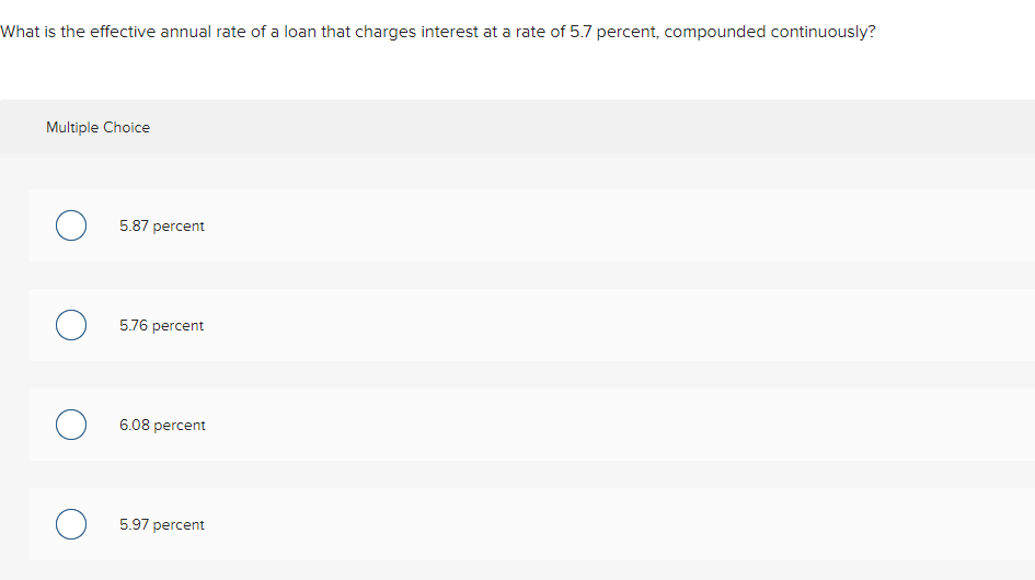 Solved What is the effective annual rate of a loan that | Chegg.com