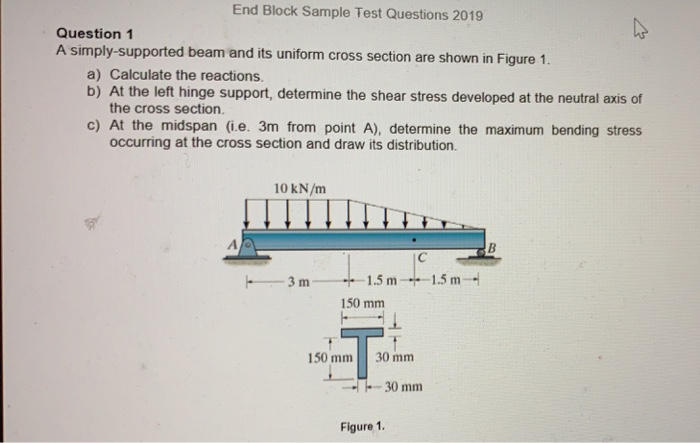 Solved End Block Sample Test Questions 2019 Question 1 A | Chegg.com