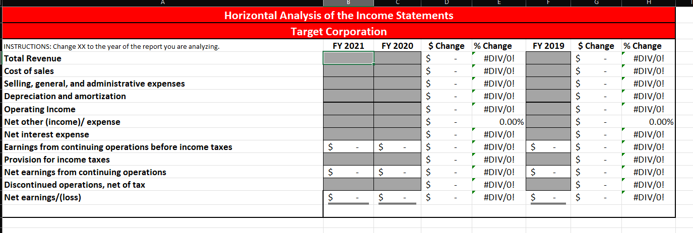 Budgeting Target Corporation INSTRUCTIONS: | Chegg.com