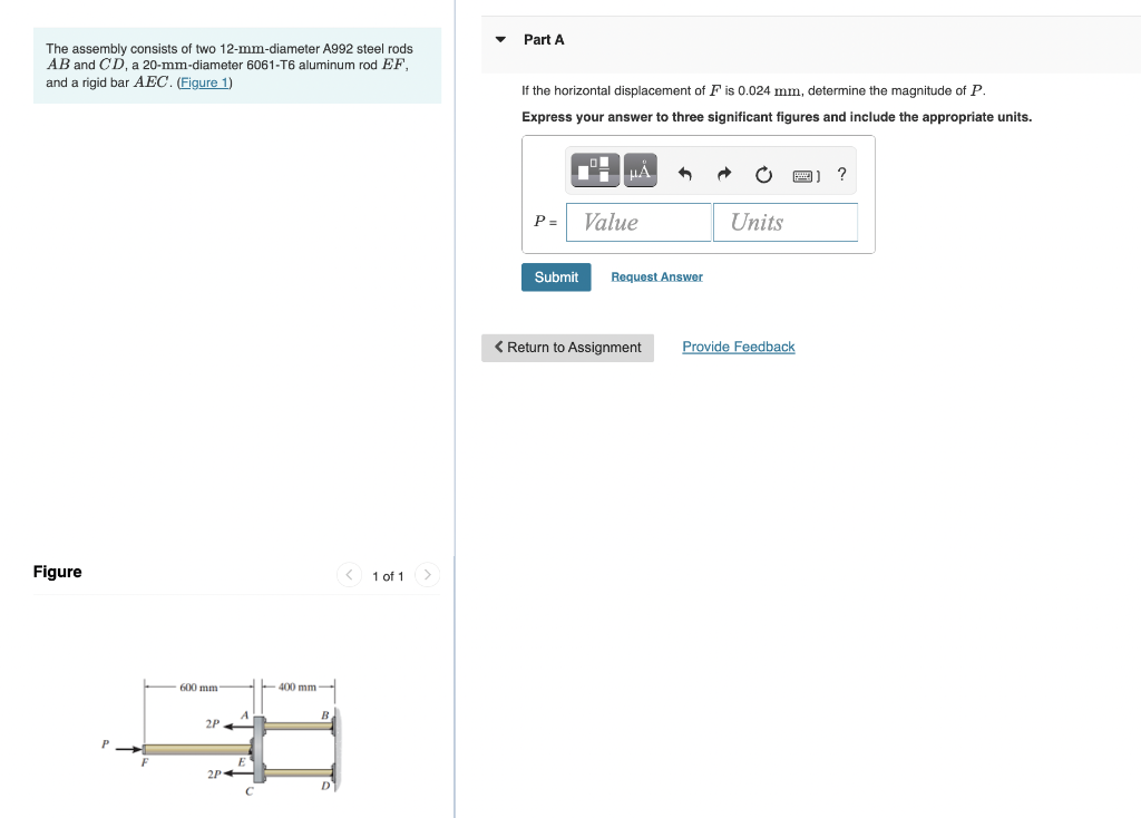 Solved The assembly consists of two 12-mm-diameter A992 | Chegg.com