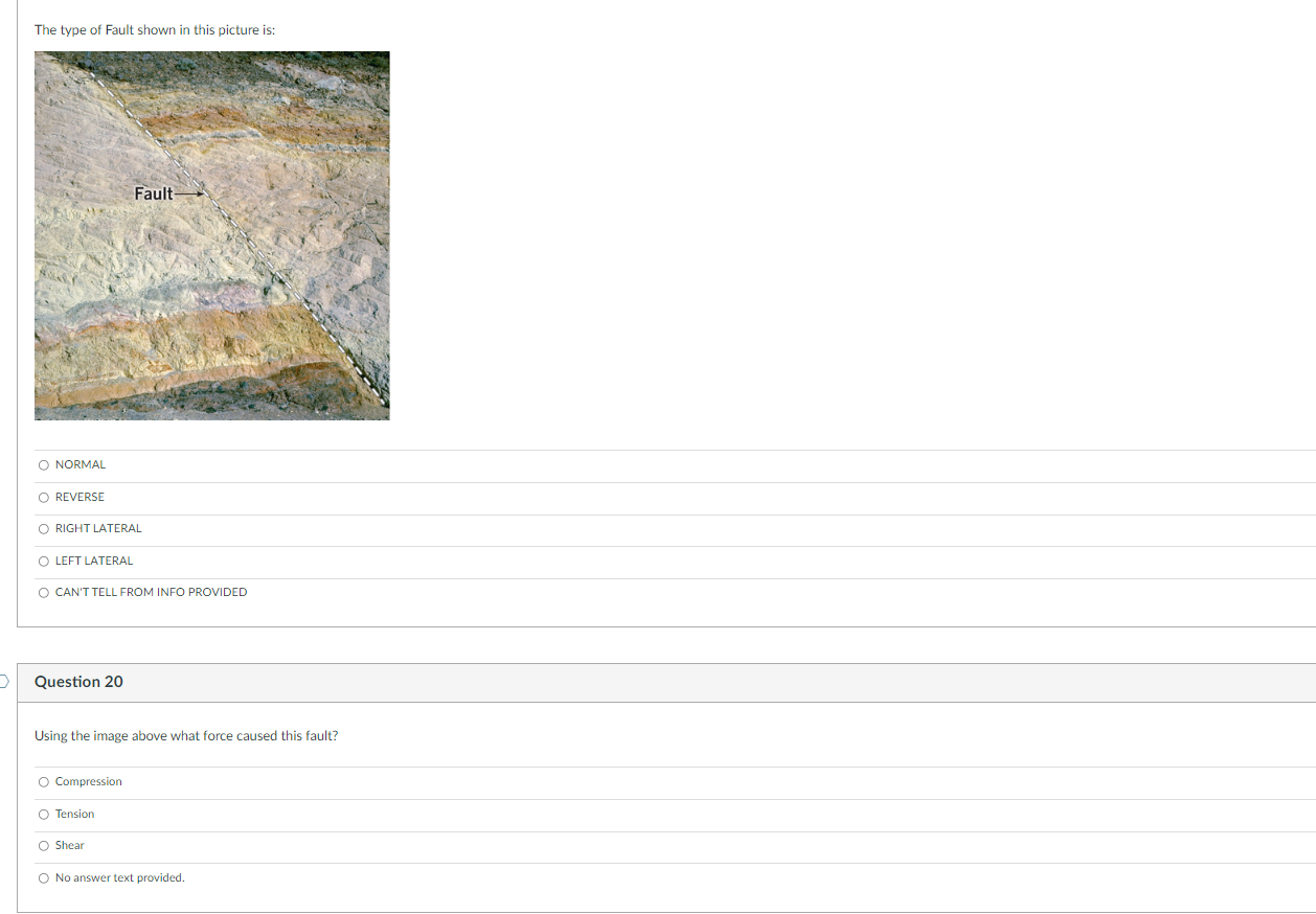 Solved U Question 10 1 pts A. Upwarping produces a dome. B. | Chegg.com