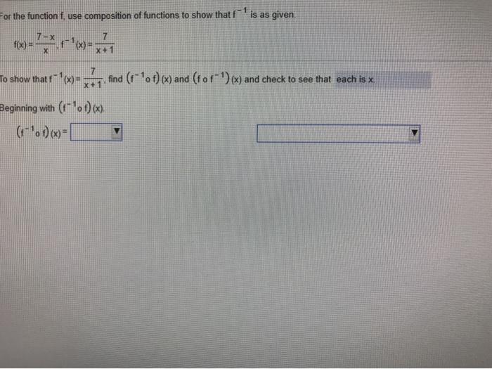 Solved For The Function F Use Composition Of Functions To 