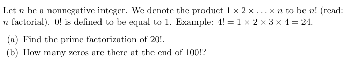 Solved Let n be a nonnegative integer. We denote the product | Chegg.com
