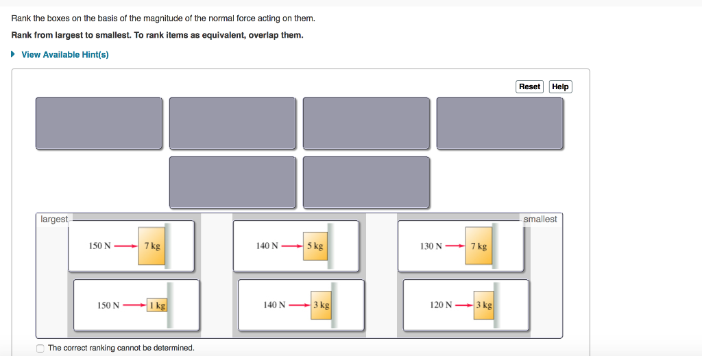 Solved Rank the boxes on the basis of the magnitude of the | Chegg.com