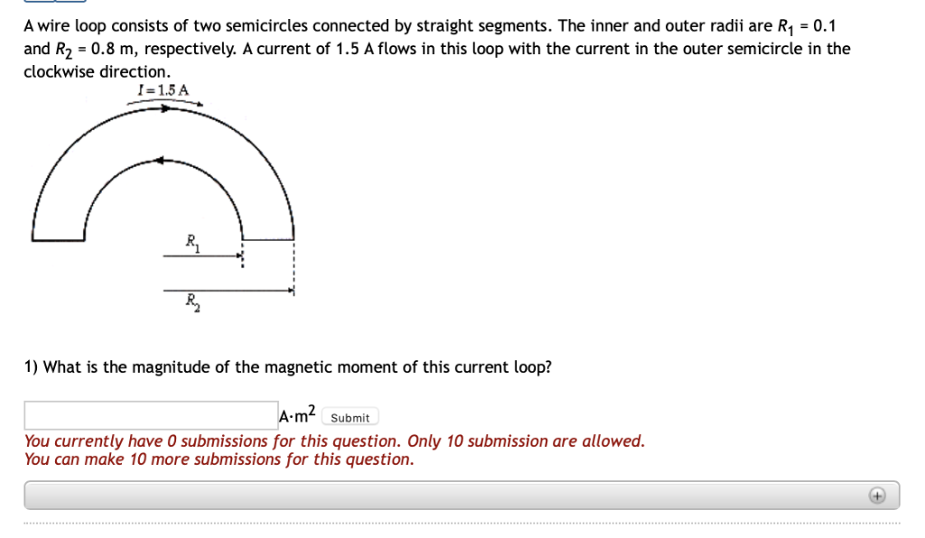 Solved A wire loop consists of two semicircles connected by | Chegg.com