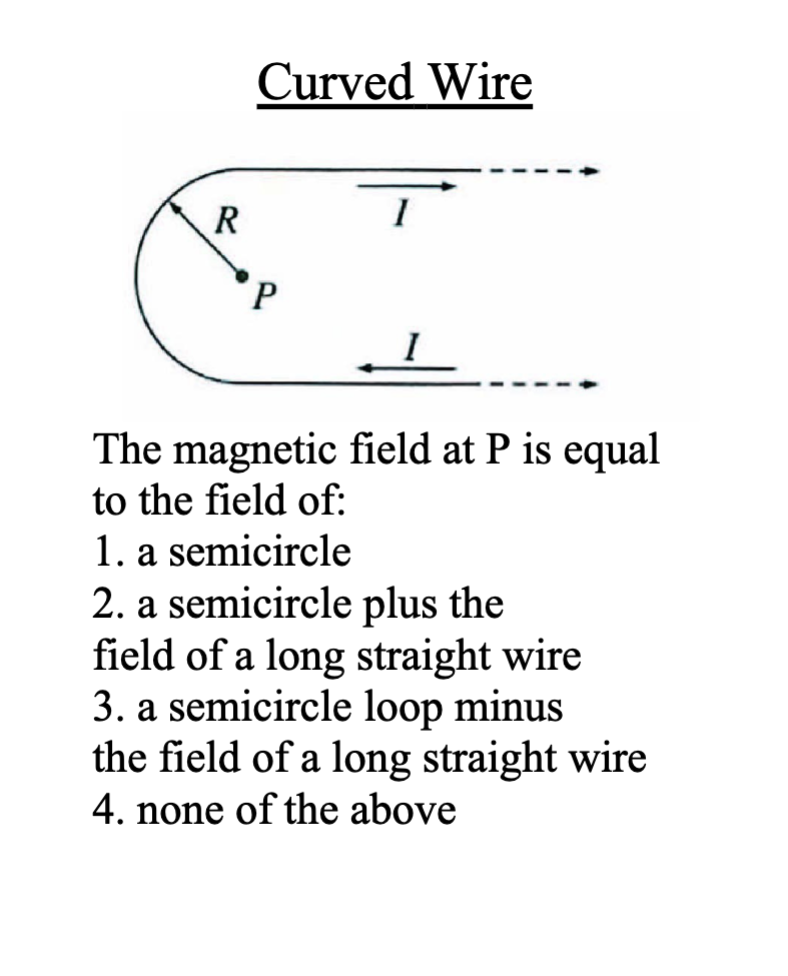 Solved The magnetic field at P is equal to the field of: 1. | Chegg.com