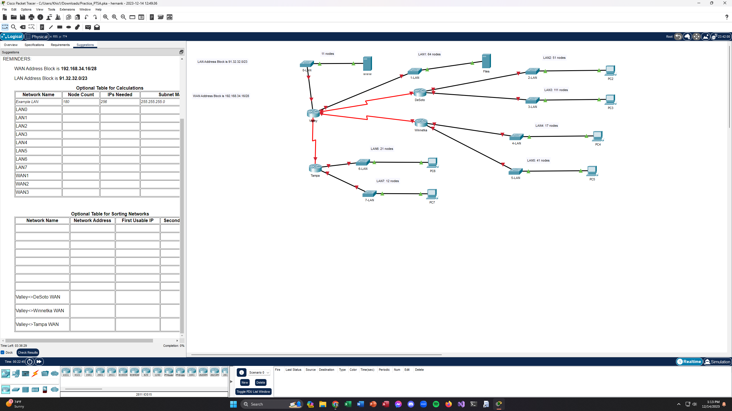 Solved i want to determine only lan 0 subnet mask and ips | Chegg.com