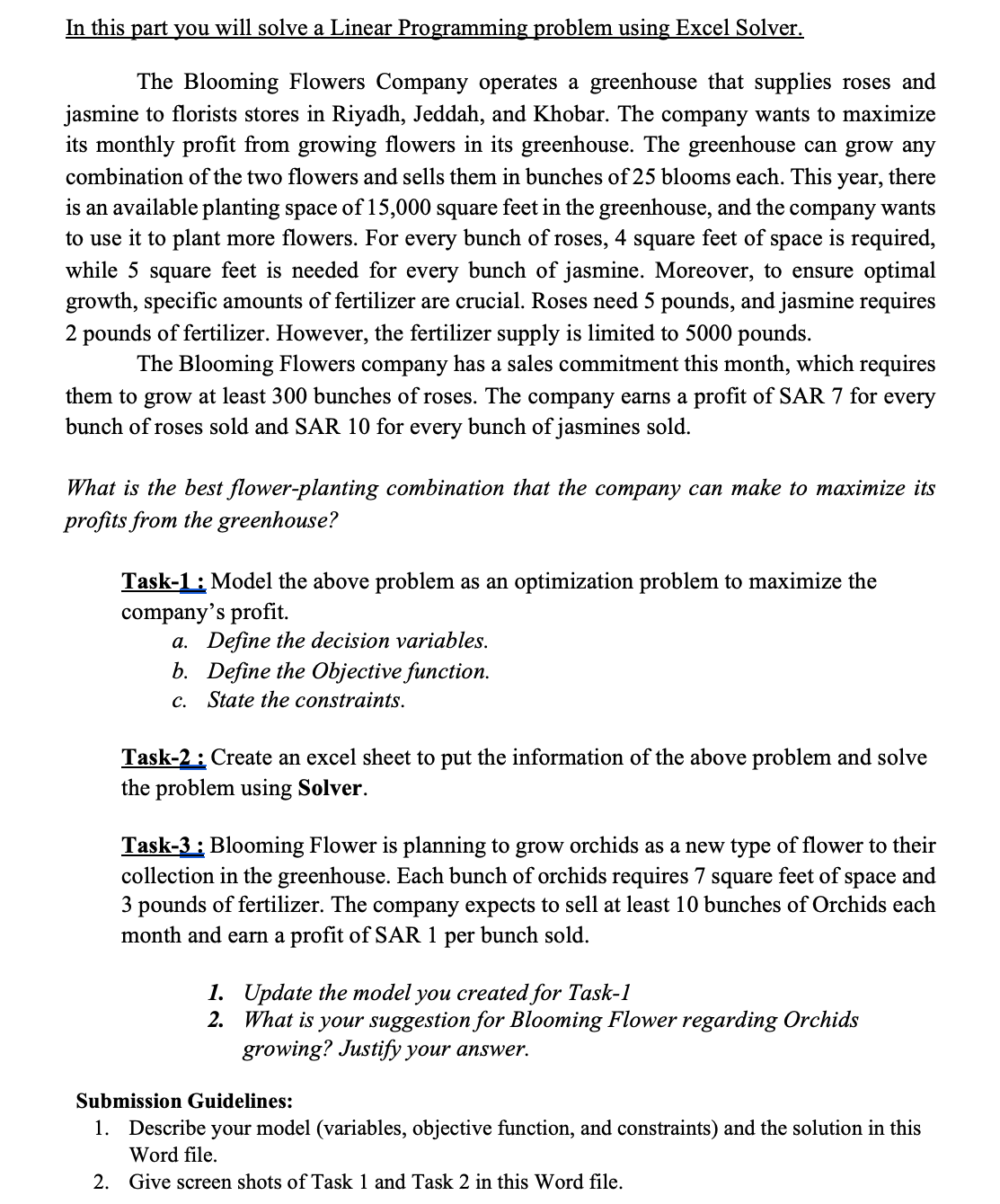 Solved In this part you will solve a Linear Programming | Chegg.com