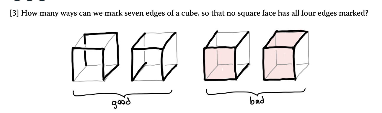 Solved [3] How many ways can we mark seven edges of a cube, | Chegg.com