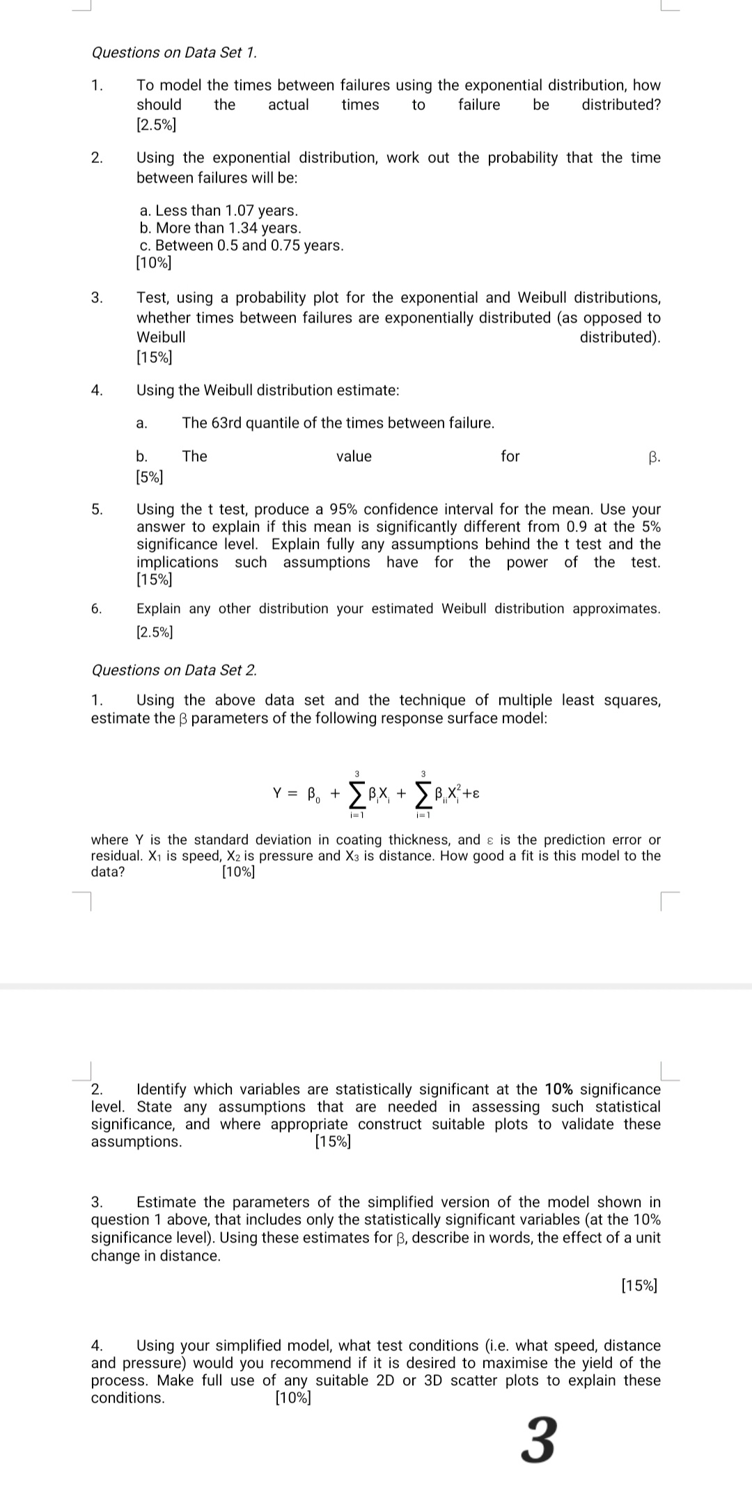 Solved 1. To model the times between failures using the | Chegg.com