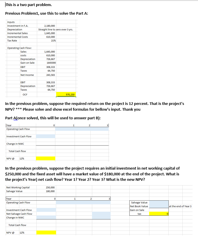 Solved This is a two part problem. Previous Problem1, use | Chegg.com