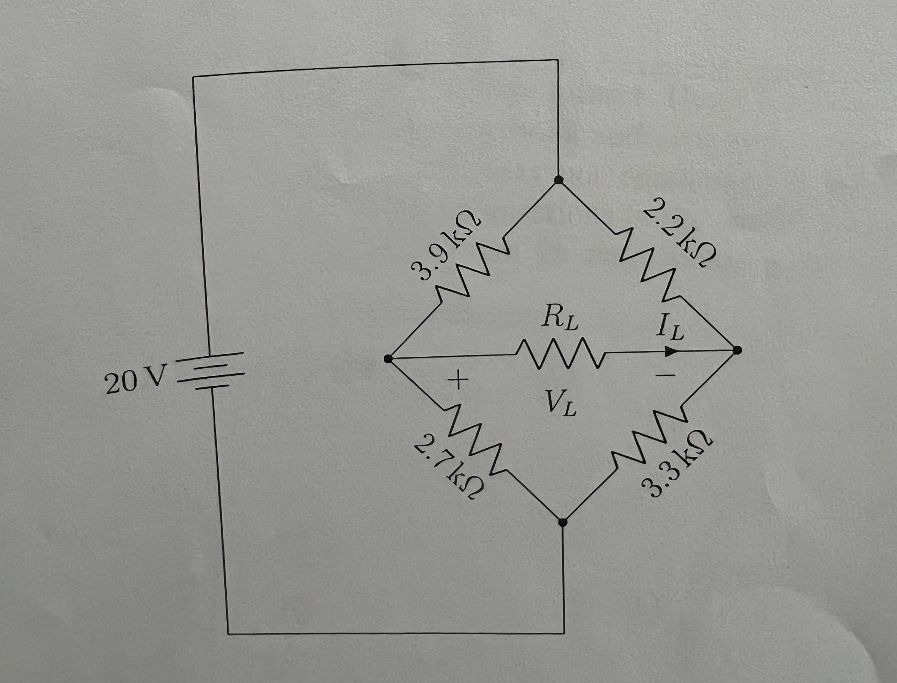 Solved If load resistor Rl = 5.0kohms in the circuit below, | Chegg.com
