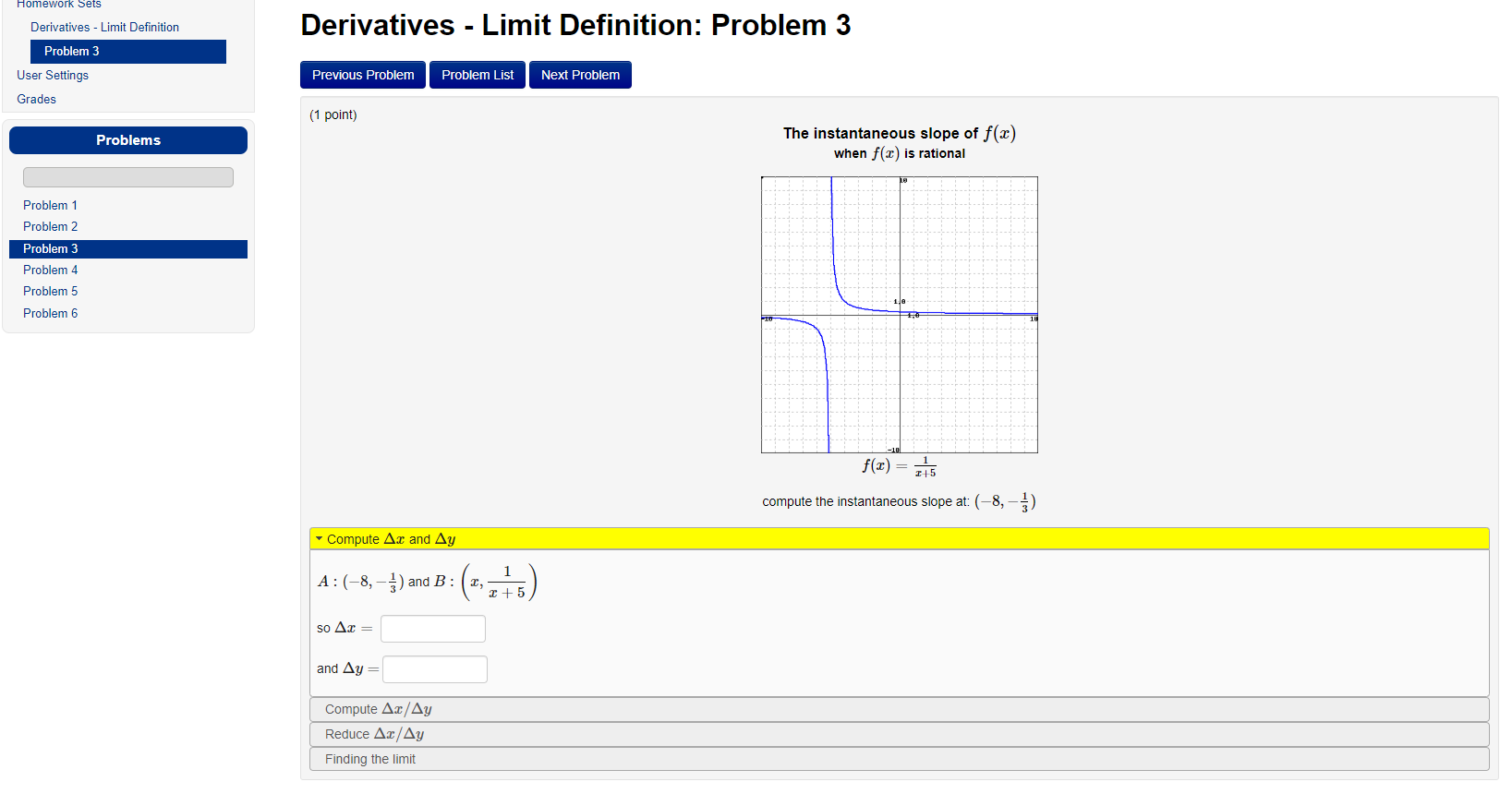 Solved Homework Sets Derivatives - Limit Definition | Chegg.com