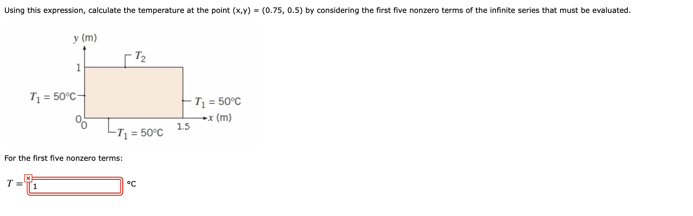 Using this expression, calculate the temperature at | Chegg.com