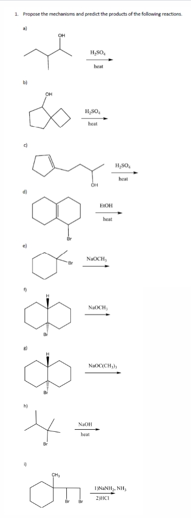 Solved Propose the mechanisms and predict the products of | Chegg.com