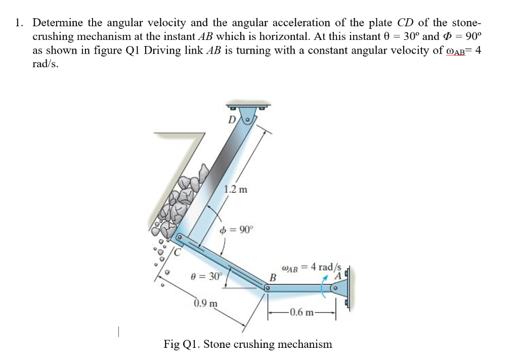 Solved Determine the angular velocity and the angular | Chegg.com