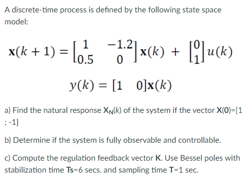 Solved A discrete-time process is defined by the following | Chegg.com