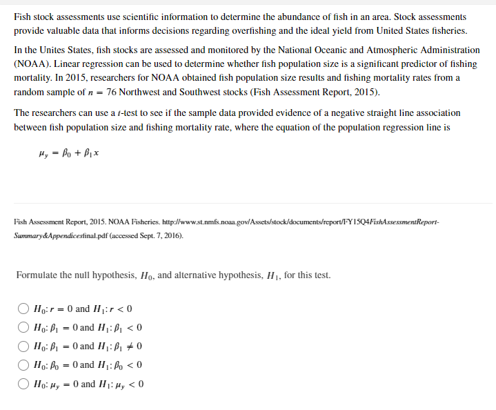 Solved Fish stock assessments use scientific information to | Chegg.com
