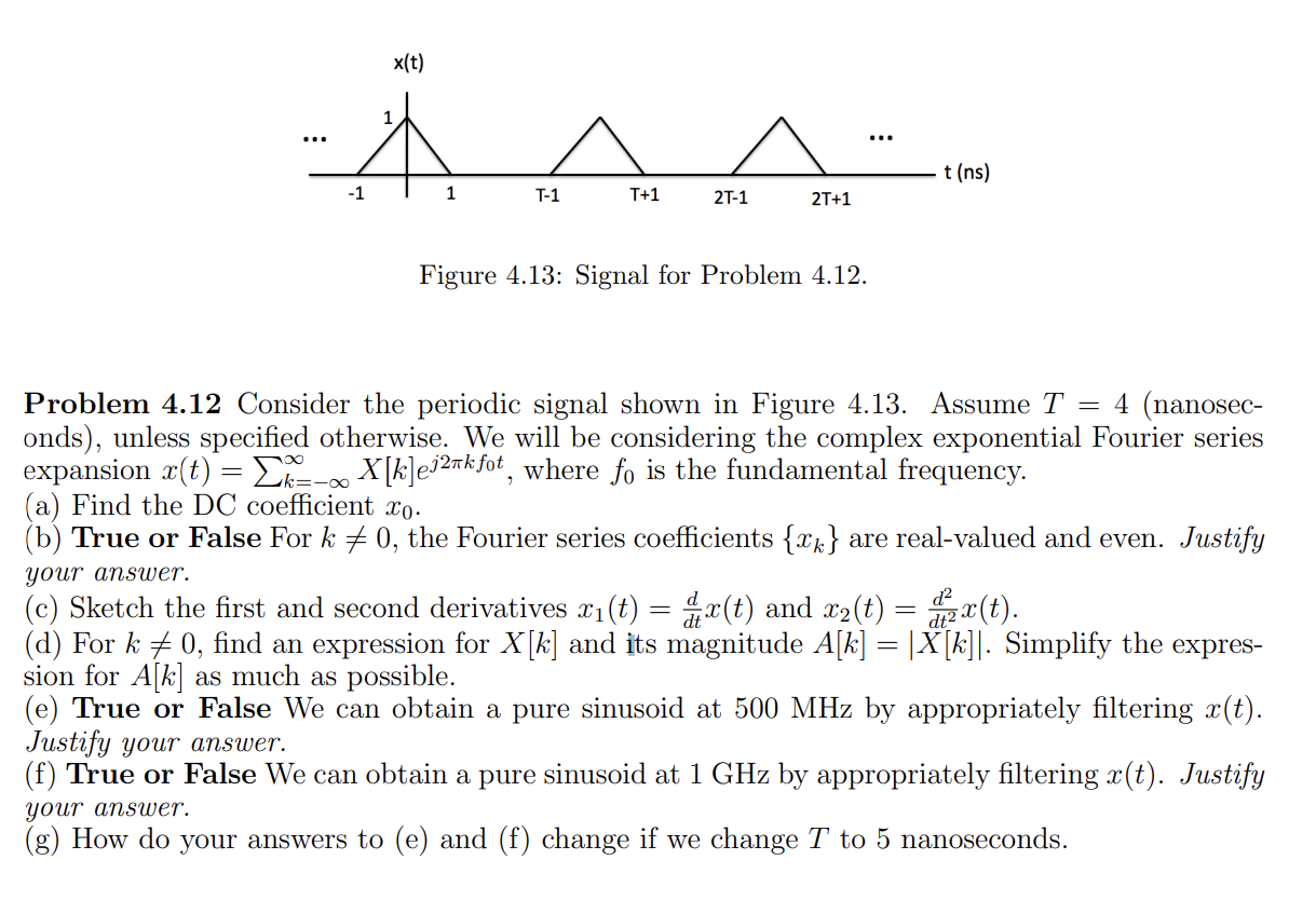 Solved Figure 4.13: Signal tor Problem 4.12. Problem 4.12 | Chegg.com