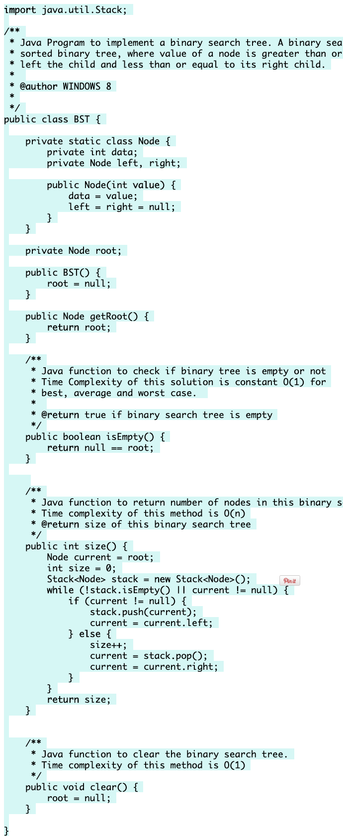 IN JAVA .Using this code below create the class | Chegg.com