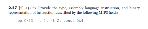 Solved 2.17 [5] Provide the type, assembly language | Chegg.com