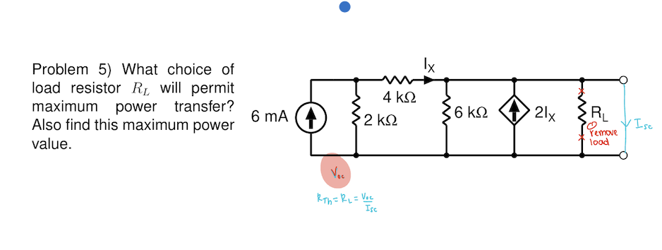 Solved Problem 5) What choice of load resistor RL will | Chegg.com