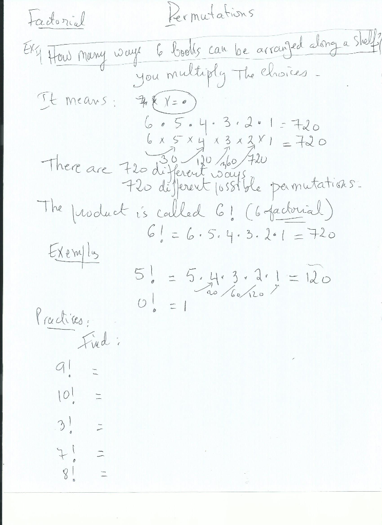 Solved Factorial Etu Permutations many ways 6 books can be | Chegg.com