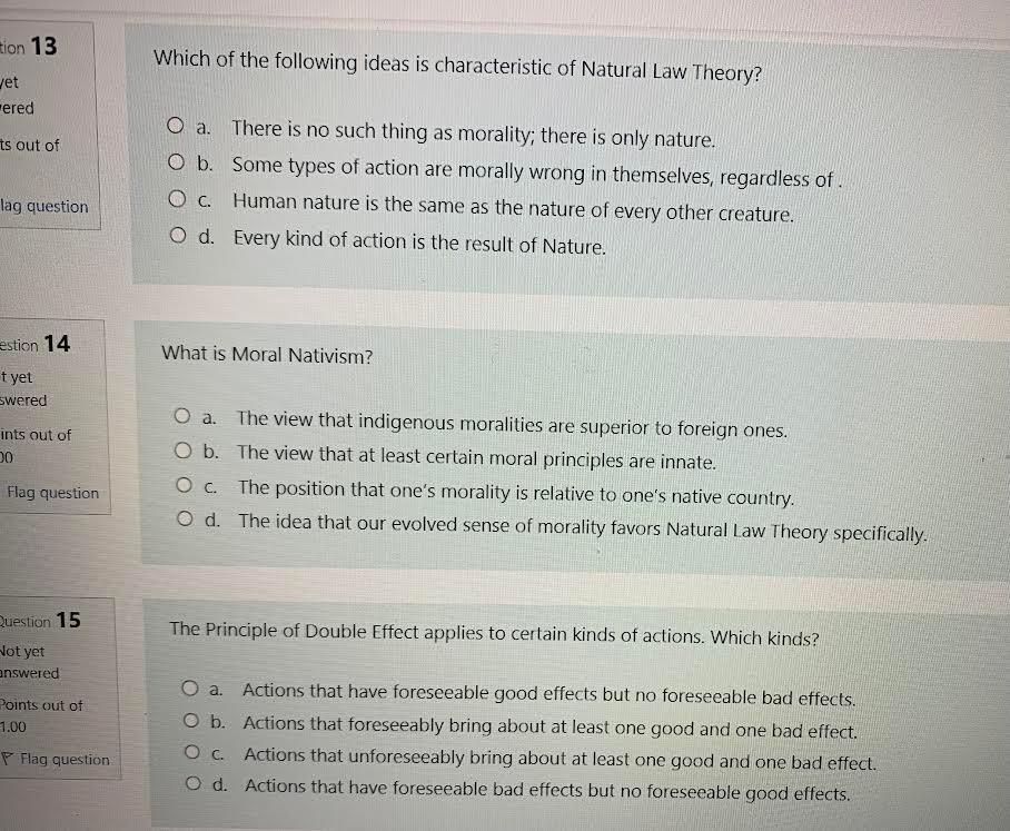 Which of the following ideas is characteristic of | Chegg.com