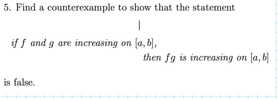 Solved 5. Find a counterexample to show that the statement | Chegg.com