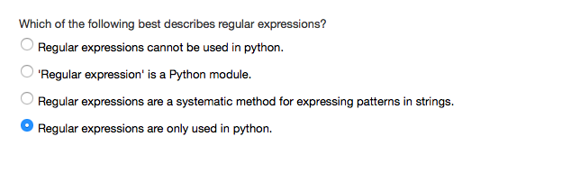 Solved Which of the following best describes regular | Chegg.com