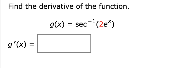 Solved Find the derivative of the | Chegg.com