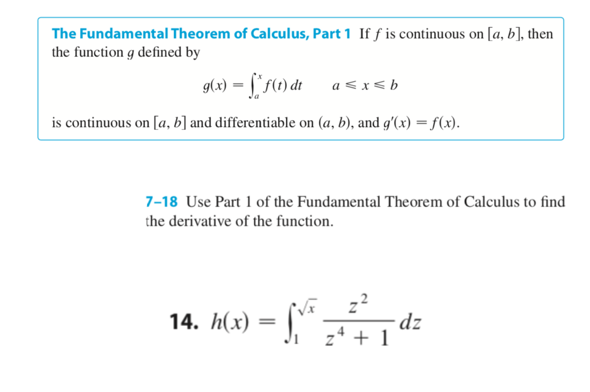 Solved The Fundamental Theorem of Calculus, Part 1 If f is | Chegg.com