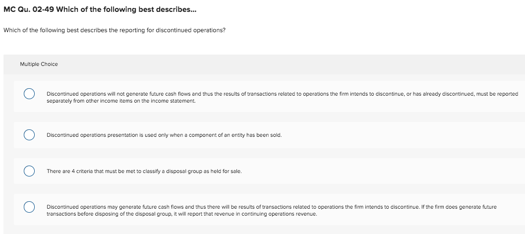 Solved MC Qu. 02-37 The matching principle requires that | Chegg.com
