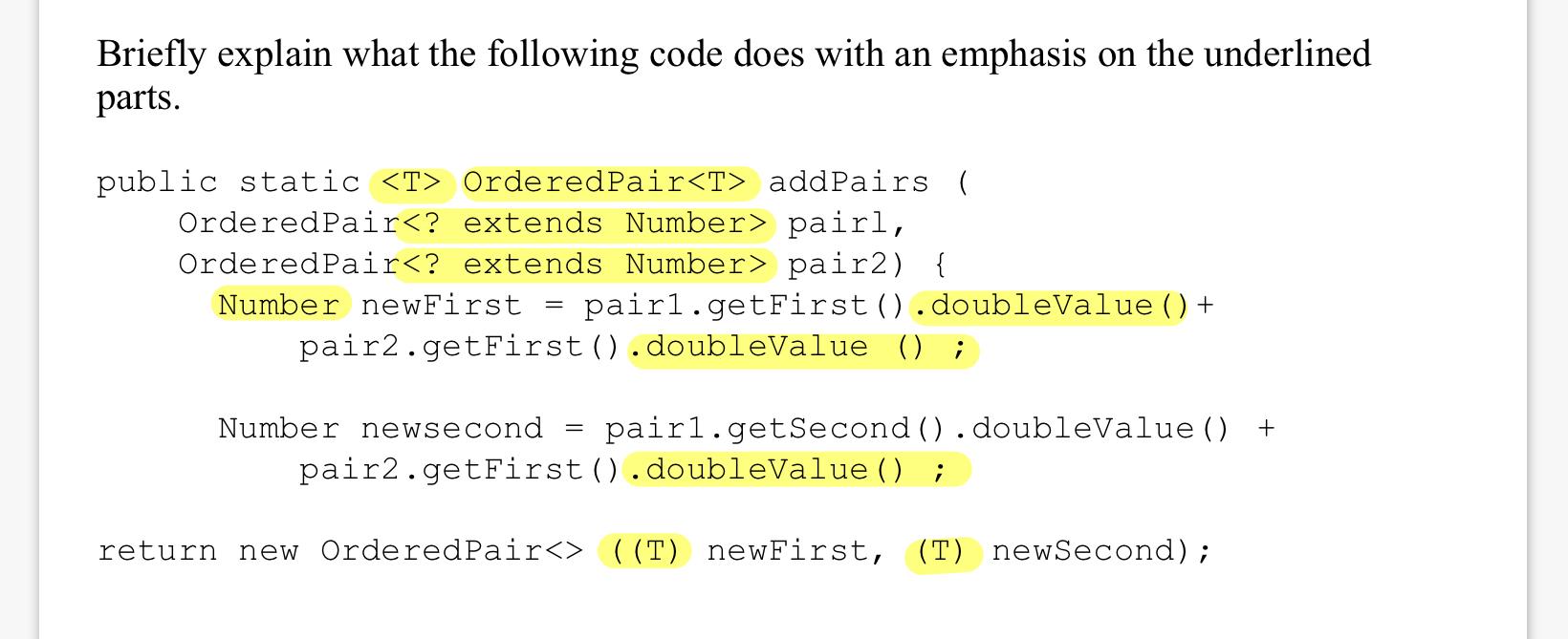 Solved Briefly explain what the following code does with an | Chegg.com